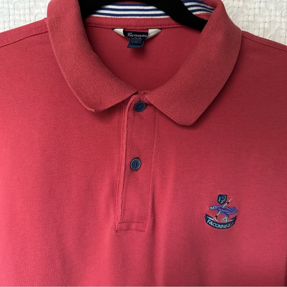 Faconnable | Shirts | Faconnable Club Mens Knit Polo With Bird Logo In ...